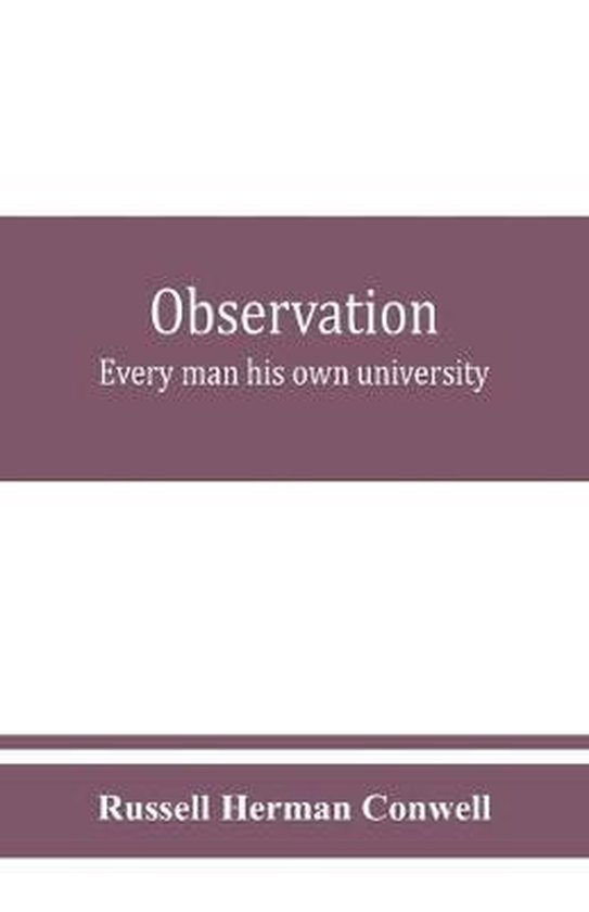 Observation | 9789353860530 | Russell Herman Conwell | Boeken | bol