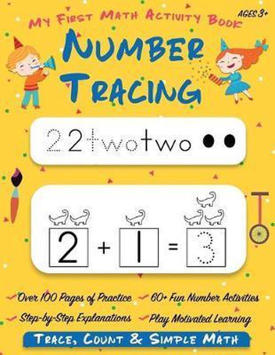 Number Tracing My First Math Activity Book: Learn to Trace, Count, Add ...