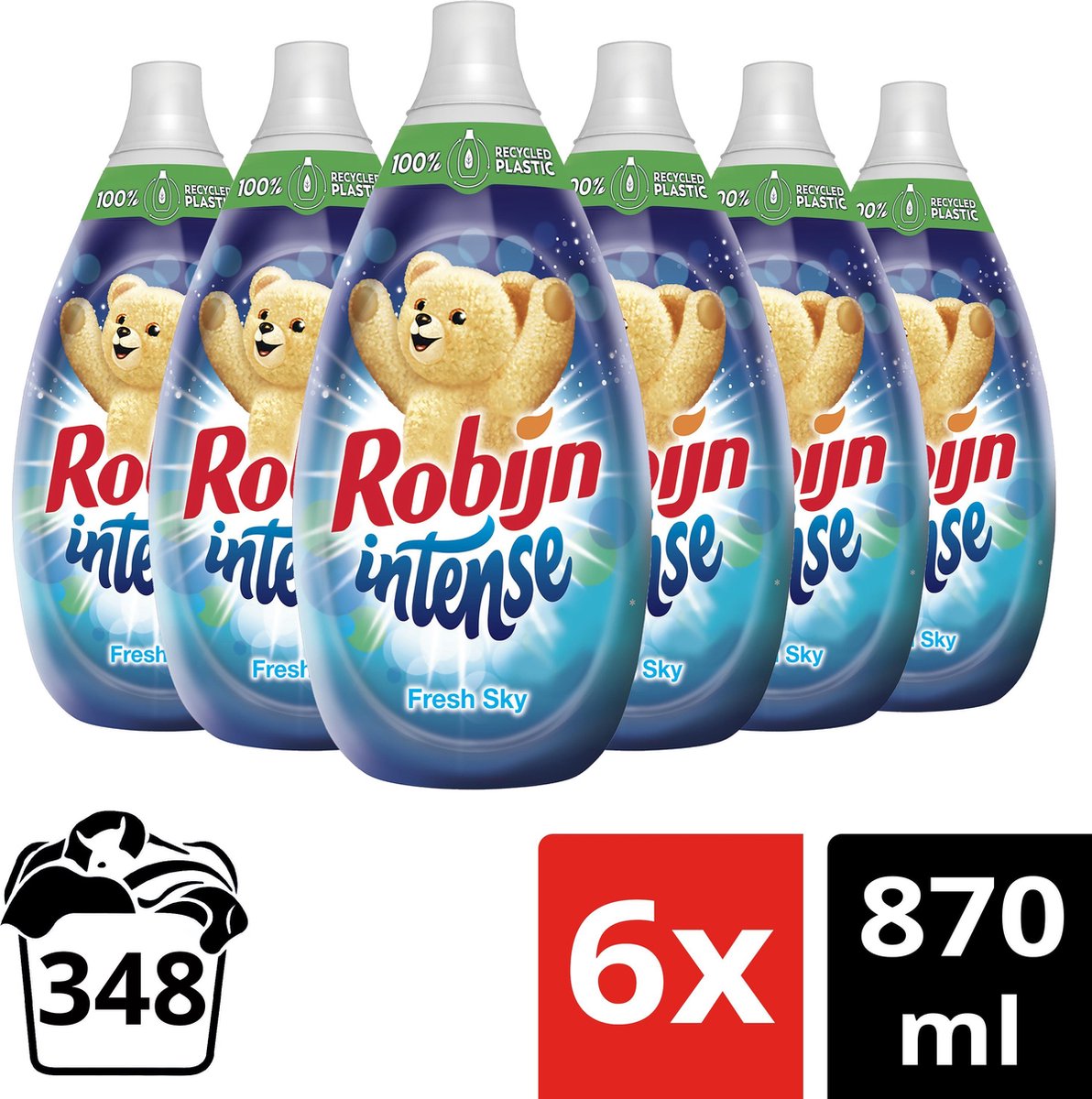 Robijn Intense Adoucissant liquide - Fresh Sky - 6 x 870 ml | bol.com