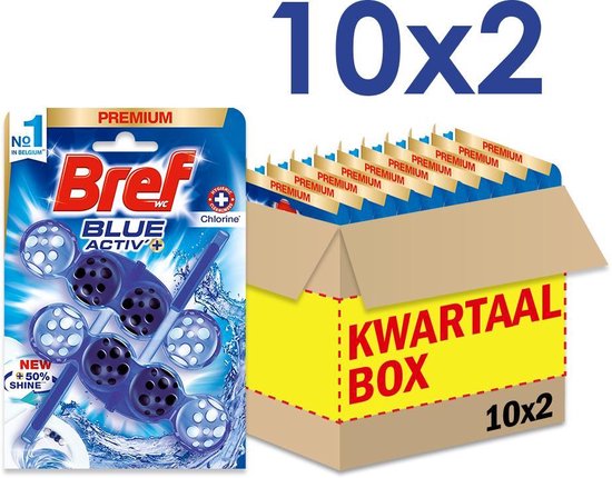 Bref Blue Active Toiletblok - Hygiëne - WC Blok Voordeelverpakking - 10 ...