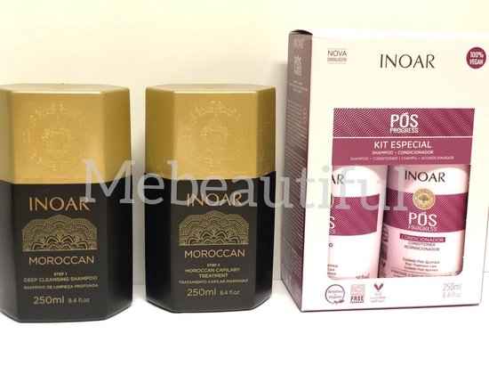 Inoar Moroccan & Haarverzorging Inoar POS (2X250ml&2X250ml KIT)Keratine ...