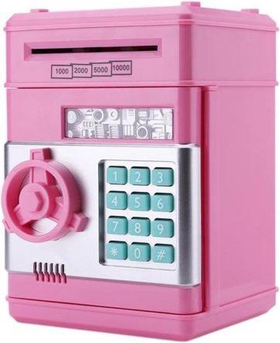Kluis met Pincode - Speelgoed Kluis- Spaarpot Bank - Munten & Briefgeld ...