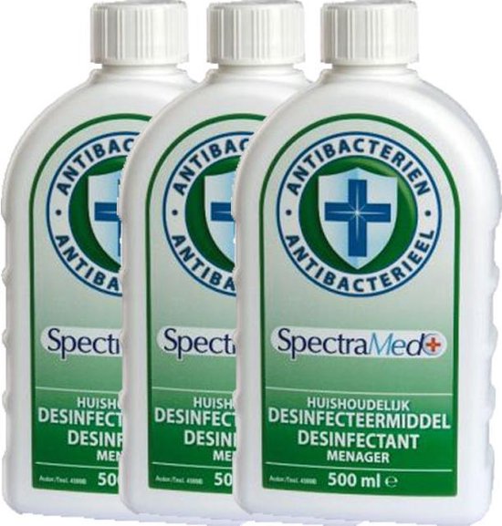 Spectramed - Huishoudelijk ontsmettingsmiddel - Antibacterieel - 3 x ...