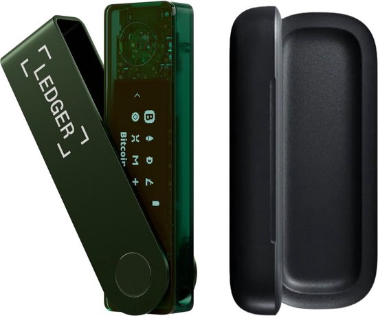 Ledger Nano X Emerald Green + Case - Hardware Wallet Bundel - Bluetooth ...