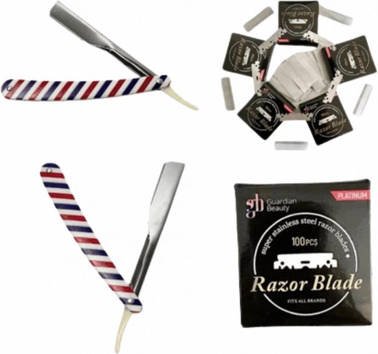 Klassiek open scheermes - inclusief 100 edge scheermesjes - Shavette | bol