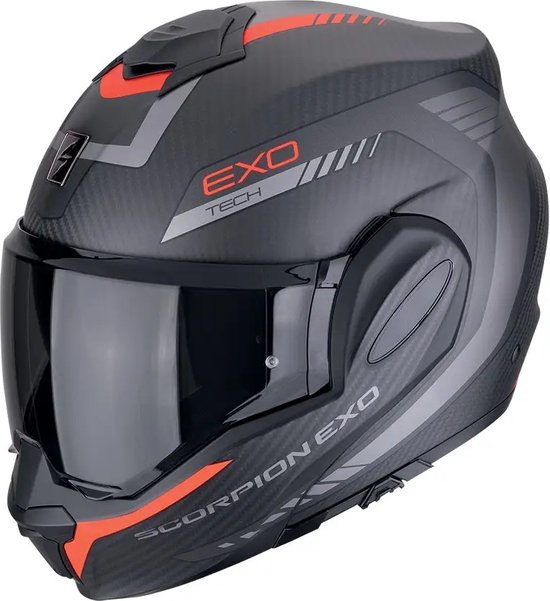 Scorpion Exo-Tech Evo Carbon Cosy Matt Black-Red - Maat M ...