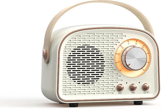 Retro Vintage Radio Bluetooth Speaker - Draadloze Stereo Speaker met FM Radio -... | bol
