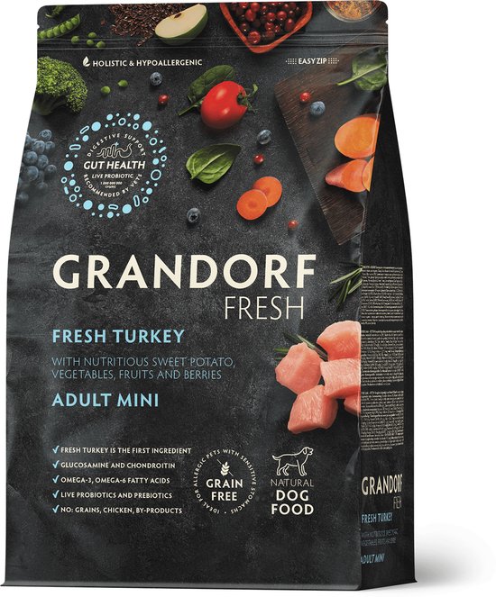 Grandorf Fresh - Adult Mini Breeds - Kalkoen - Kleine rassen ...