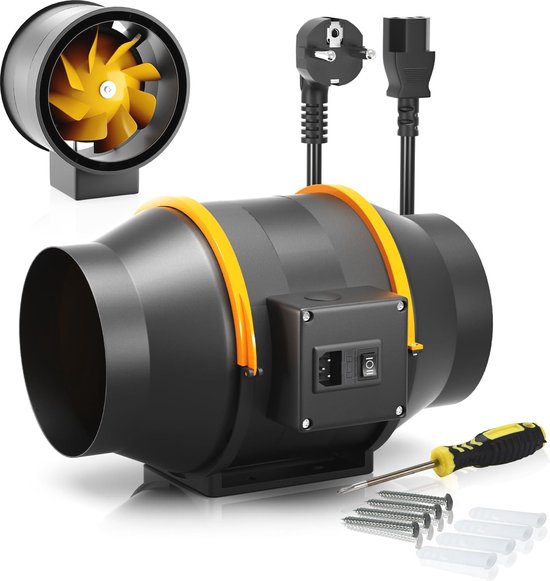 Rookafzuiging Buisventilator 125 mm | Inline Kanaalventilator | Stil ...
