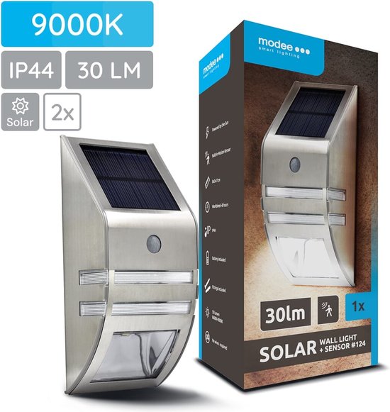 Modee Solar Buitenlamp LED met Bewegingssensor - Wandlamp op Zonne ...
