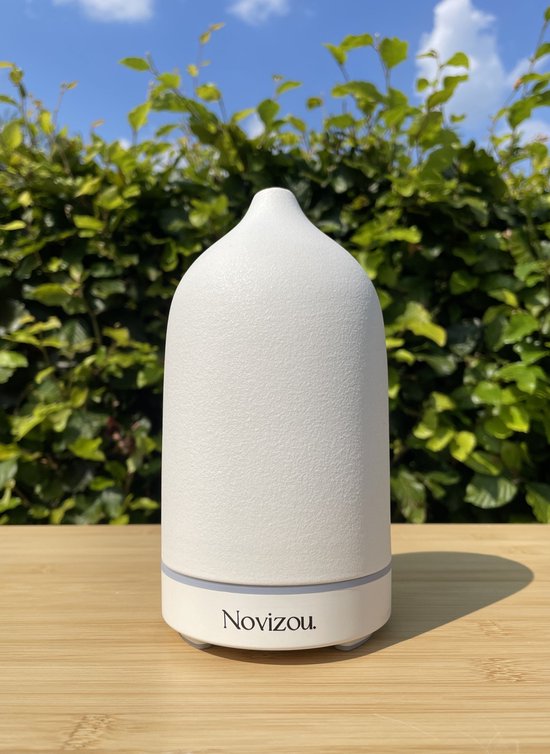 Novizou - Keramische Diffuser - Wit - Aromatherapie & Luchtzuivering | bol