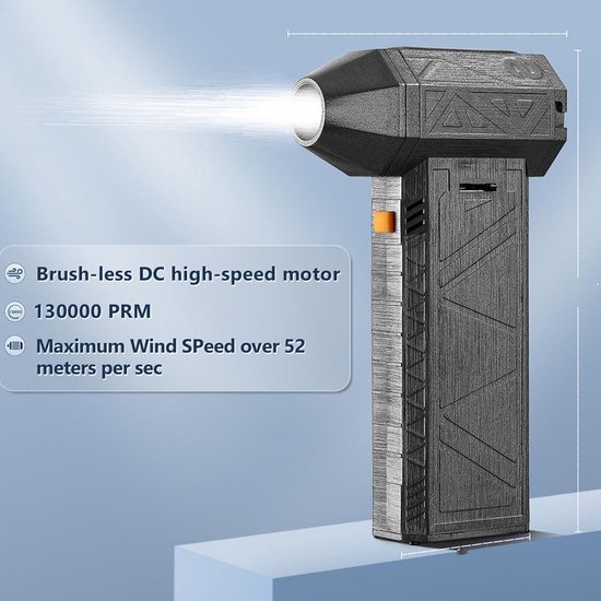 Draagbare Mini Jet Blower - 130.000 RPM - Draadloze Turbo Fan - Auto ...