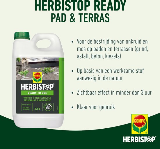 Compo Netosol Green désherbant total 'Herbistop Ready' pad & terrasse 2 ...