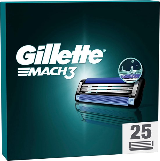 Gillette Mach 3 Scheermesjes - Voordeelpak - 25 Scheermesjes | bol