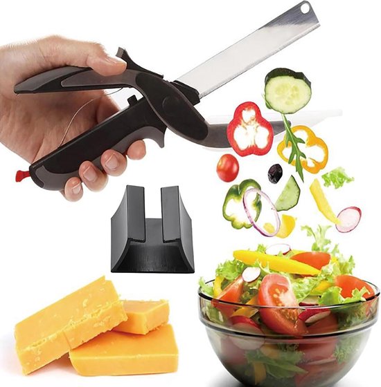 Clever Cutter Stainless Steel 2-in-1 Vegetable Cutter Kitchen Knife ...