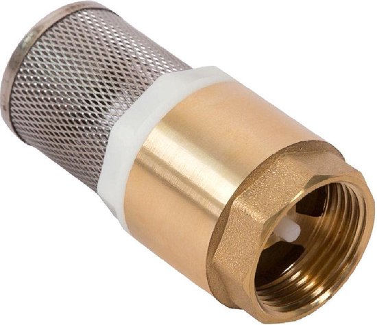 1 stuk - 1/2 "DN15 - Voetklep veerbelast - Messing Terugslagklep ...