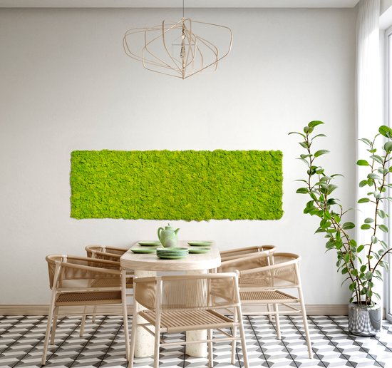 Mos wandpaneel - Akupanel - Plantenwand - Planten muur - Lichtgroen ...