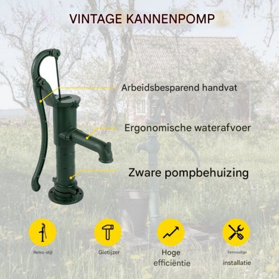 Waterpomp - Handpomp - 6M Pompdiepte - Gietijzer - Tuinpomp | bol
