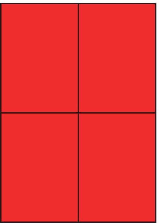 Rode A4 etiketten 105 x 148 mm 100 vel | bol