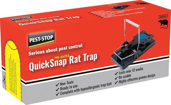 Pest-Stop - Quick-Snap rattenval met lokaas - 1 stuk | bol