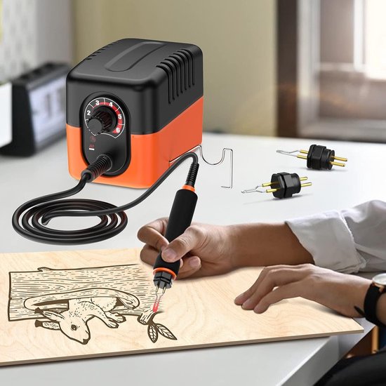 Lexium Houtbrander set - Pyrografie - Soldeerbout - Houtbrander voor hobby -... | bol