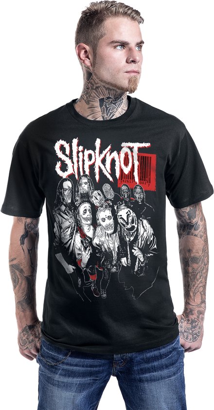 Slipknot Barcode Band T-shirt zwart S - Katoen - Band merch, Bands | bol