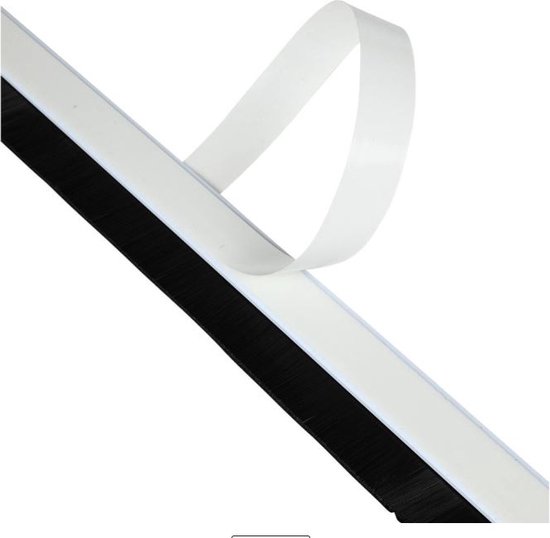 Benson Tochtstrip borstel - 100 cm - PVC wit - Zelfklevend - Inkortbaar ...