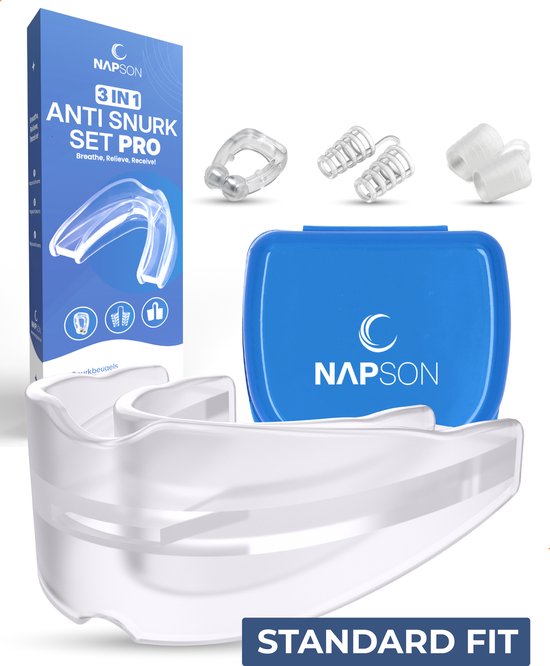 Napson® Anti Snurk Set - Snurkbeugel 2x - Neusspreider 8x en Neusclip ...