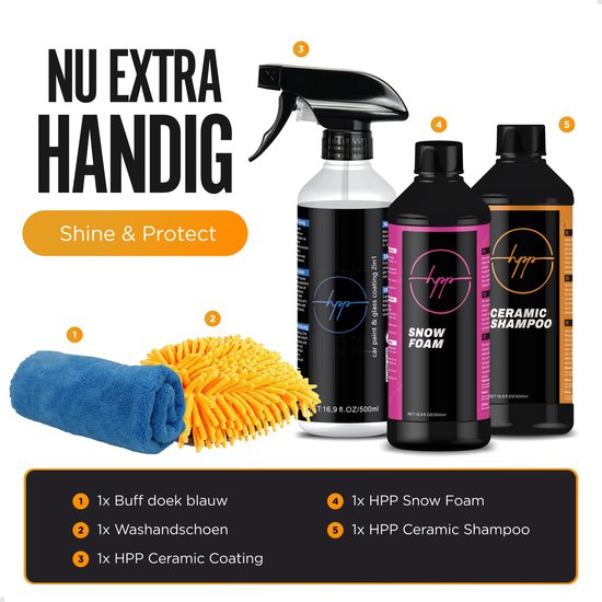 Car Care HPP Ceramic Was & Protect set - Ceramic Shampoo - Auto Wassen ...