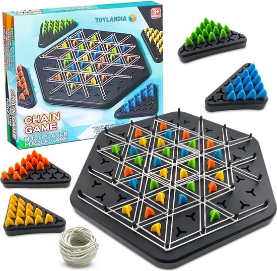 TOYLANDIA Triangle Chain Game - Montessori Speelgoed - Tiktok - Fijne ...