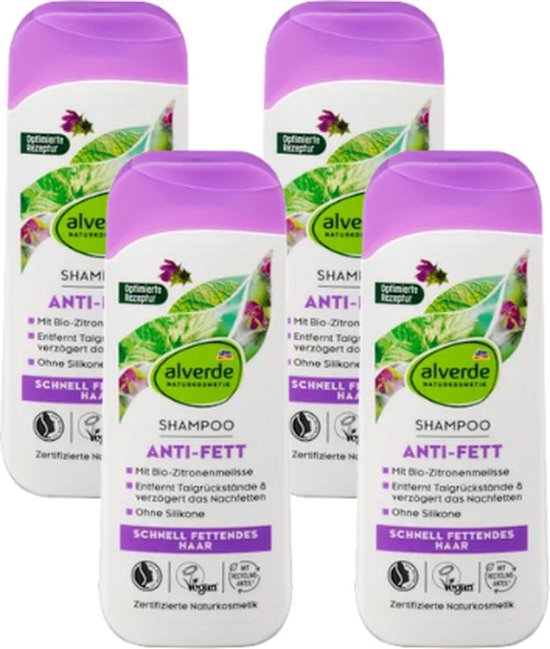 Alverde Naturkosmetik Shampoo Anti-Vet | MULTI-VERPAKKING 4x 200 ml ...