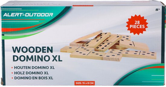 Alert Outdoorspel Domino XL (hout) – 7,5 x 15 cm | bol