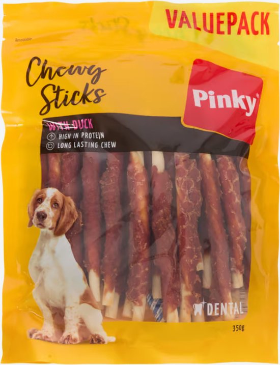 Pinky Hondensnacks Chewy Sticks - 350 g - Heerlijke Kauwsnacks voor ...