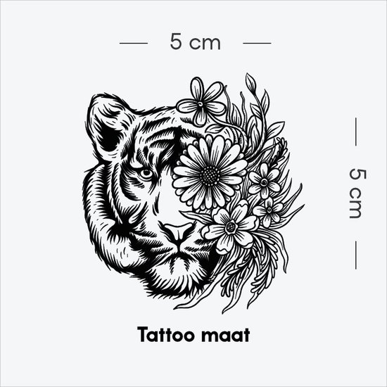 Leeuwin in Bloei - Tijdelijke Tattoo volwassenen - Plantaardige inkt ...