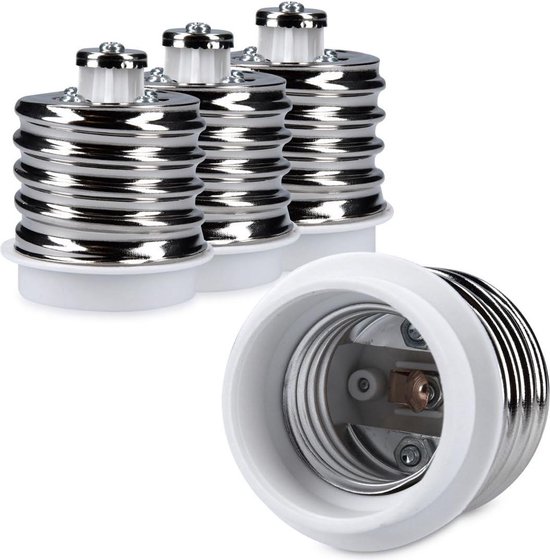 Verloopfitting E40 naar E27 - 4 stuks fitting omvormers - Omvorm je E40 fitting naar... | bol