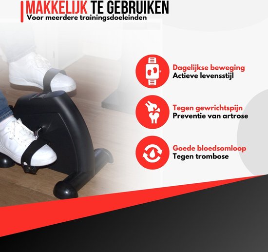 Stoelfiets - Mini Hometrainer - Bureaufiets - Bewegingstrainer - Voor ...