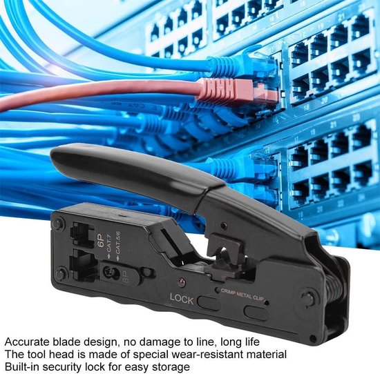 Professionele Multifunctionele RJ12/11 RJ45 Crimp Tool - Staal Antislip ...