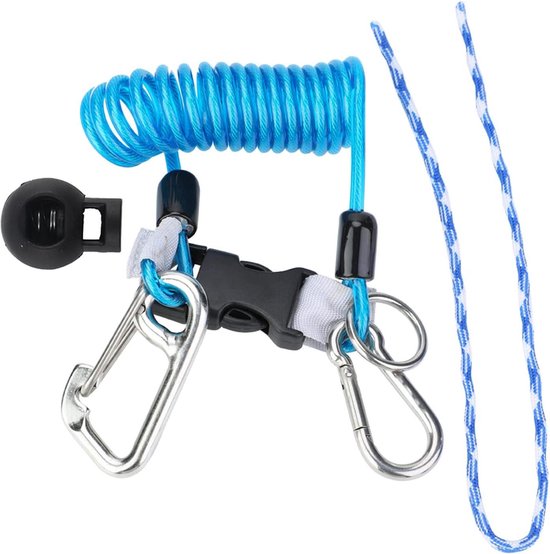 Anti-Lost-Spring Spiraal-Lanyard met Snelsluiting Voor Duiken en ...