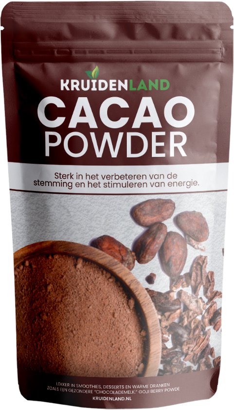 Kruidenland - Cacaopoeder 250 gram – Rijk aan Antioxidanten en ...