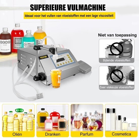 Vulmachine Vloeistof - Pneumatische Flessenvuller - Vulautomaat - 3,5L ...