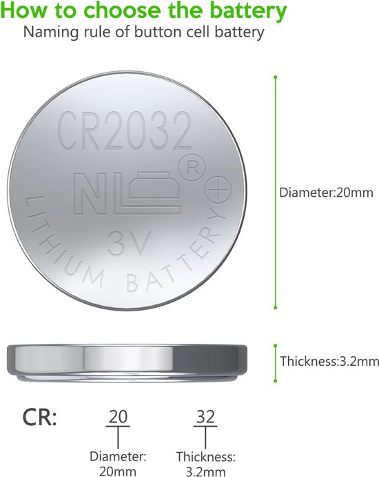 EBL 40-Pack CR2032 Knoopcel Batterij - Lithium 3v CR2032 | bol