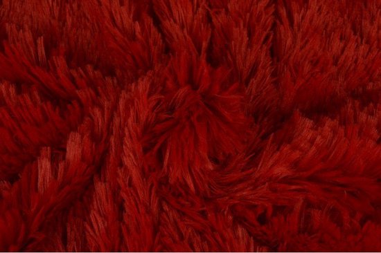10 meter langharig bont - Rood - Pluche stoffen - 150cm breed | bol