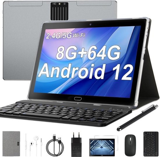 Semeakoko Tablet Android 12 - 64 GB - Tablet met toetsenbord - 2-in-1 ...