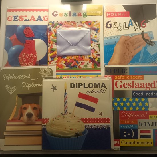 6 Luxe Geslaagd Wenskaarten - Kaart Wens Kaart Examen Geslaagd School ...