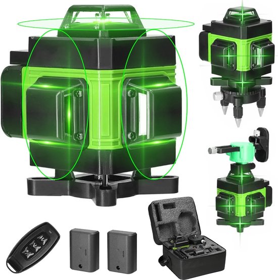 EML STORE 12 Lijnen 4d Laser waterpas - Groene Lijn Zelfnivellering ...