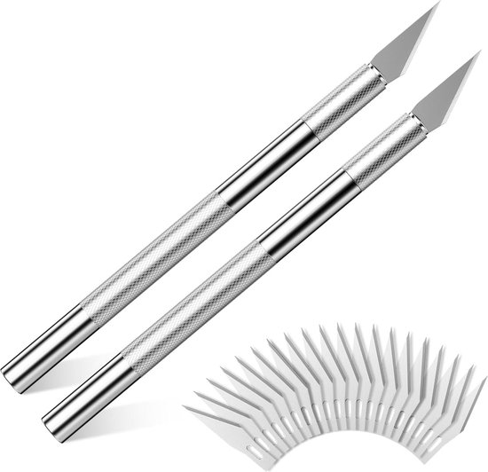 Precision Cutters - 2pcs with 20 Replacement Blades for Artist Cutting ...