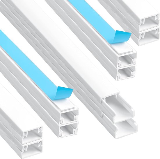 Zelfklevende Kabelgoot voor Muur - 12 mm x 7 mm, 10 Stuks, Ideaal voor ...