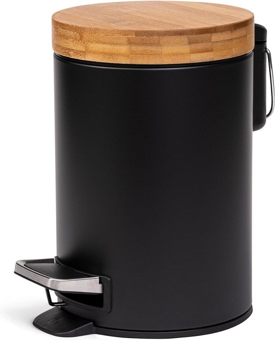 Stellar Designer Badkameremmer - Pendaalemmer - Prullenbak - Prullenbakken - 3 Liter -... | bol