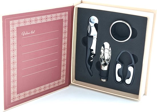 Luxe Wijn cadeau pakket-wijnopener-wijnstopper-kurkentrekker... | bol