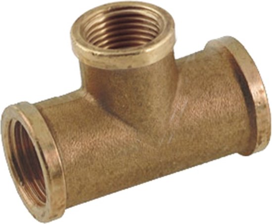 Bonfix Draadfitting T-stuk - verlopend 1/2 x 3/8 x 1/2 - 3 x binnendraad | bol